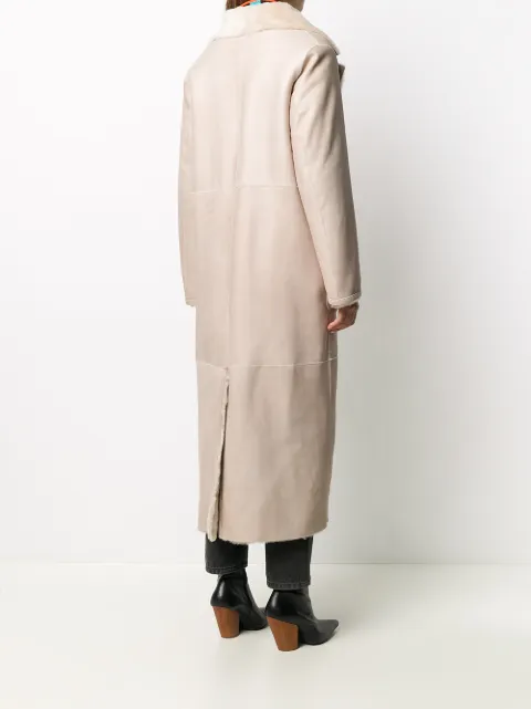 Manzoni 24 long shearling coat - FARFETCH
