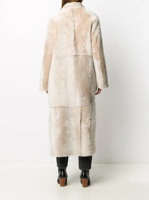 Manzoni 24 long shearling coat - FARFETCH
