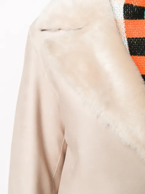 Manzoni 24 long shearling coat - FARFETCH
