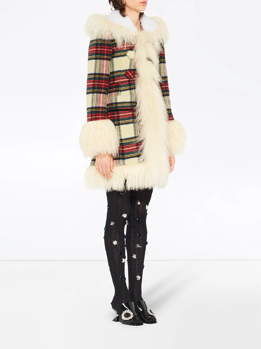 Miu Miu check-pattern single-breasted Coat - Farfetch