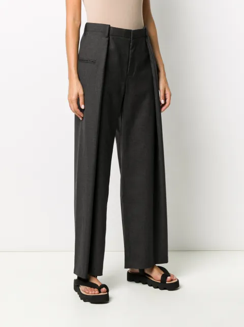 Comme Des Garçons Noir Kei Ninomiya high-waisted wide-leg trousers ...