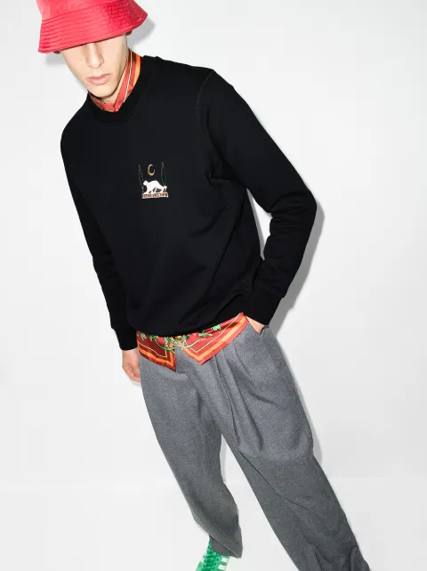 Casablanca La Lune crew-neck Jumper - Farfetch