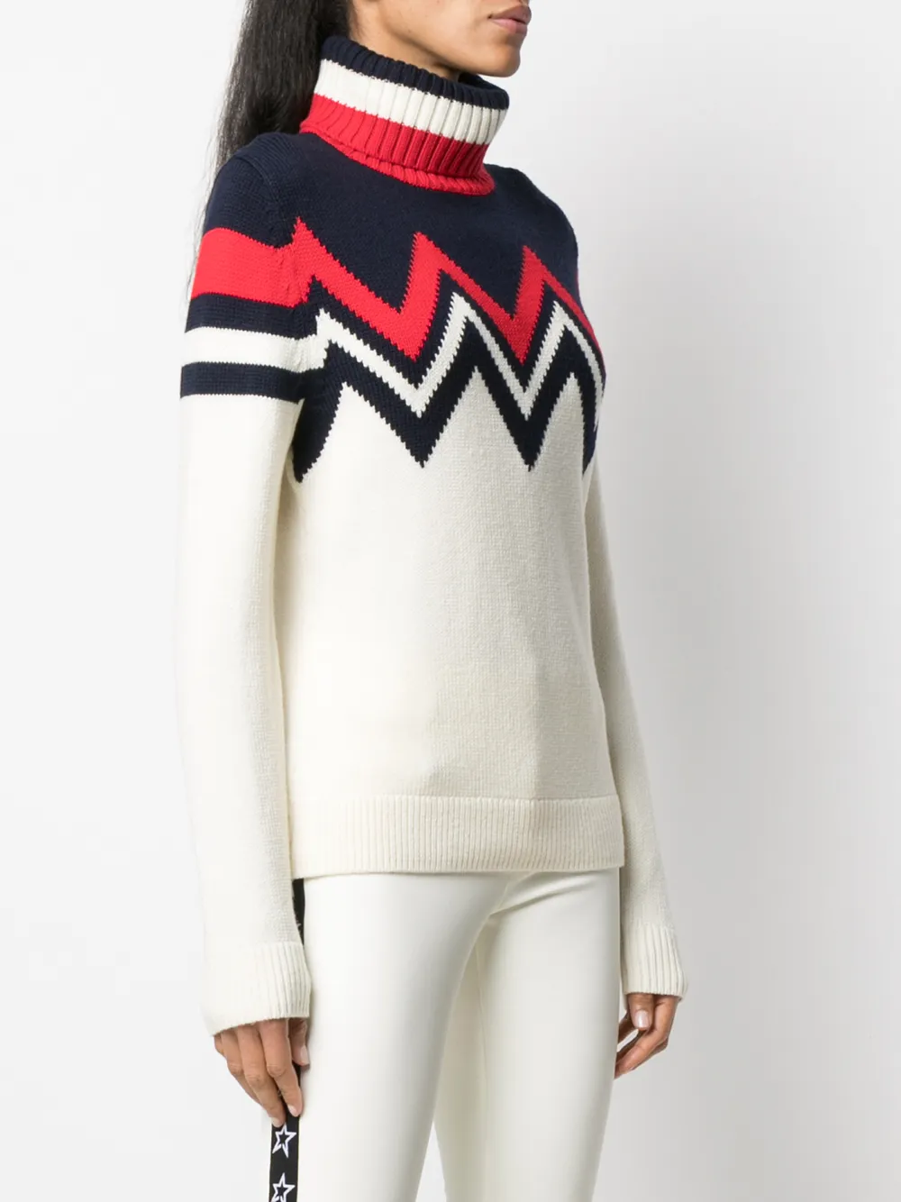 Perfect Moment Alpine Roll Neck Jumper In White | ModeSens