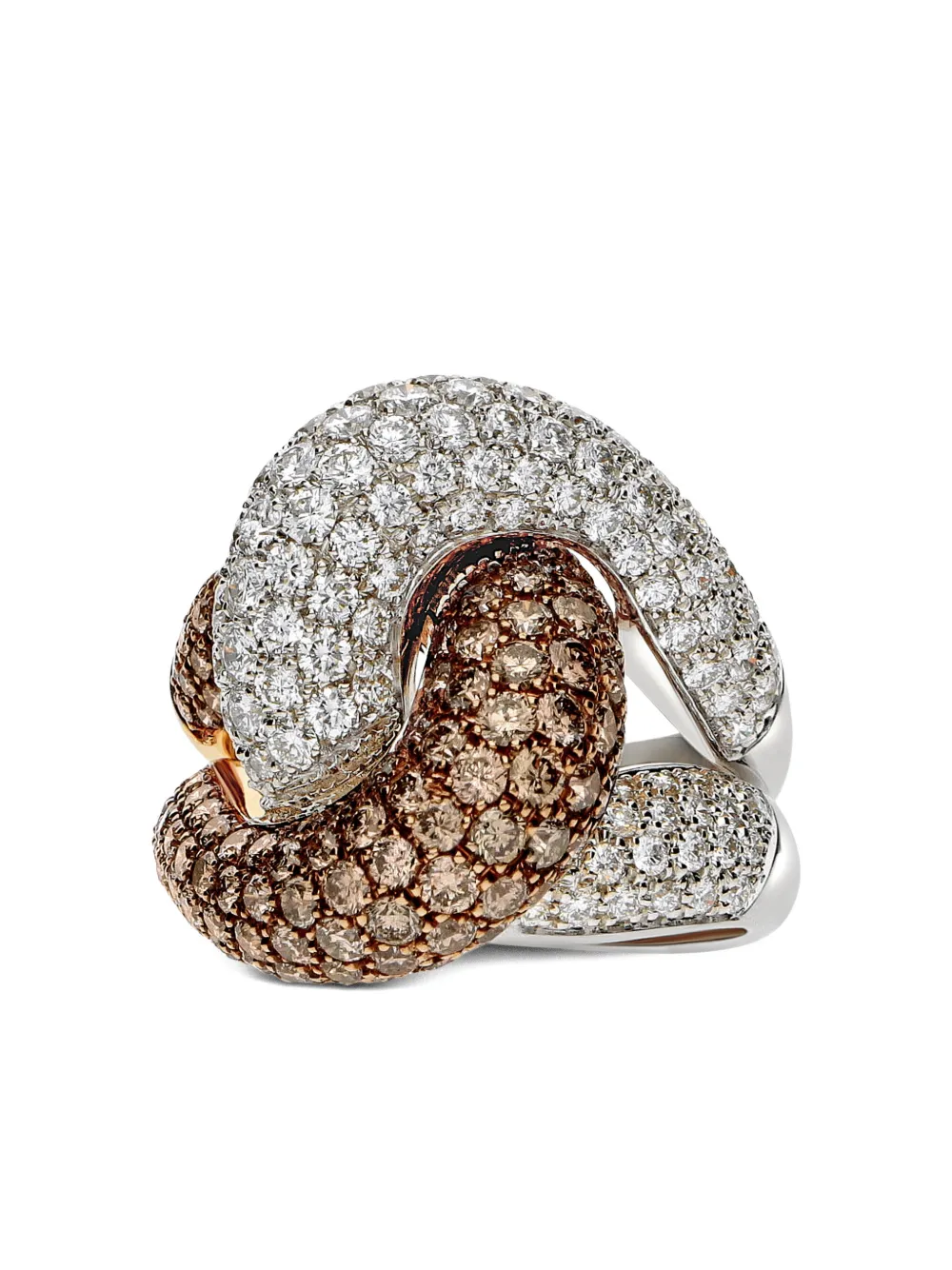 LEO PIZZO 18K Rose And White Gold Abbraccio Diamond Ring | Pink ...