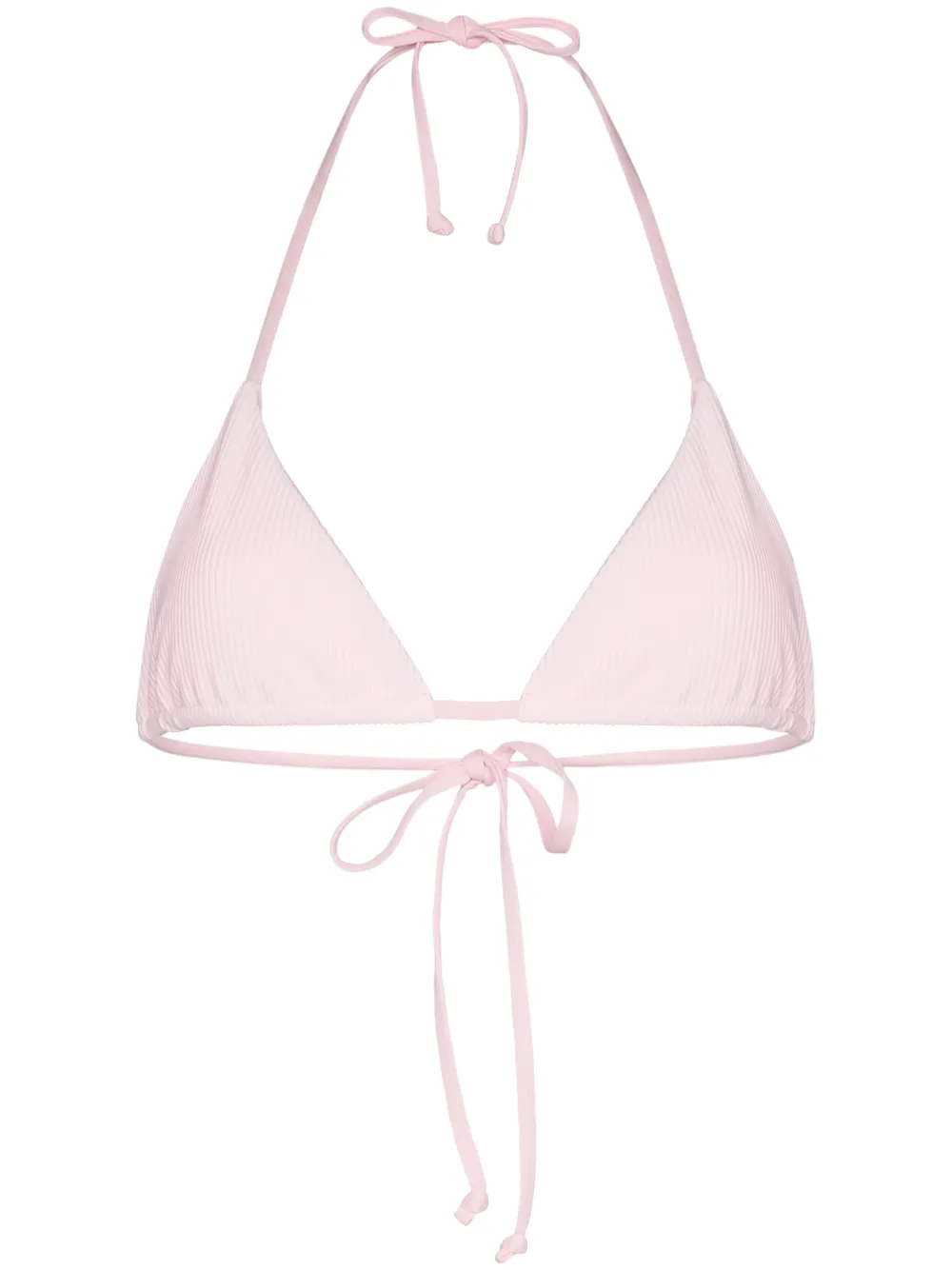 Frankies Bikinis Tia Ribbed Triangle Bikini Top In Rosa | ModeSens