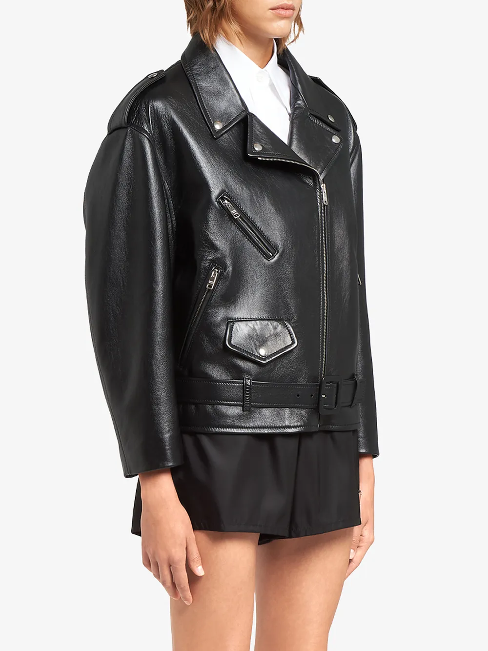 Prada zip-front Biker Jacket - Farfetch