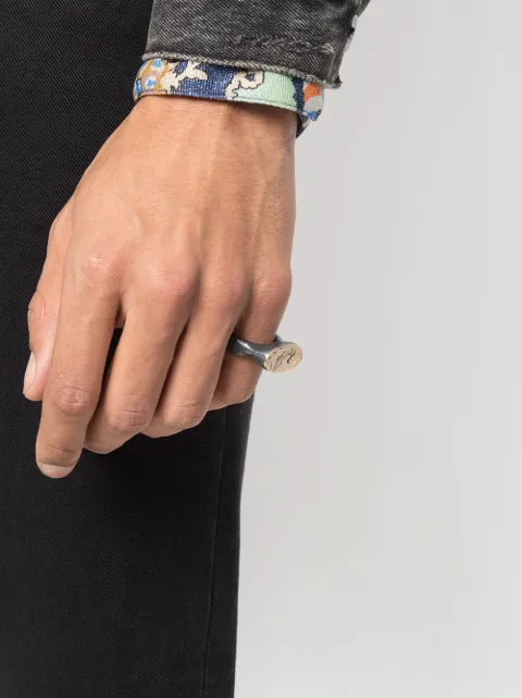 Shop silver Parts of Four Roman signet ring with Express Delivery ...