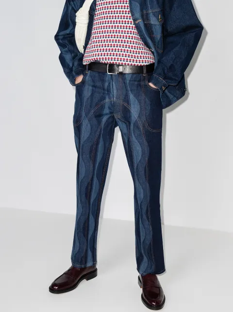 Ahluwalia Joy Low Rise Straight Leg Jeans - Farfetch