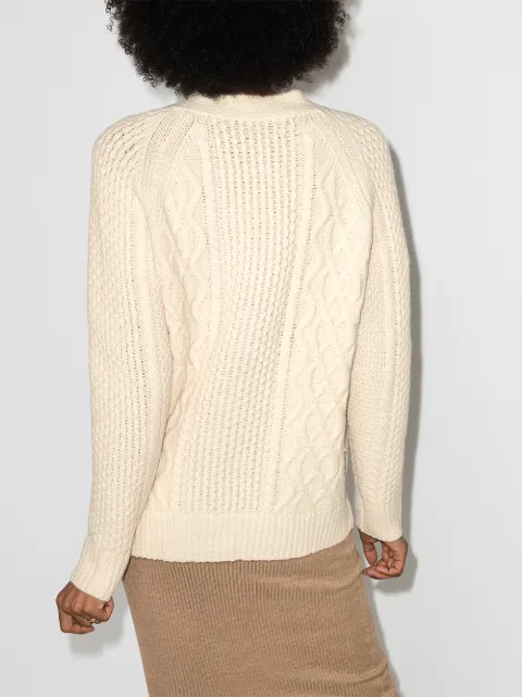 RE/DONE 50s cable-knit Wool Cardigan - Farfetch