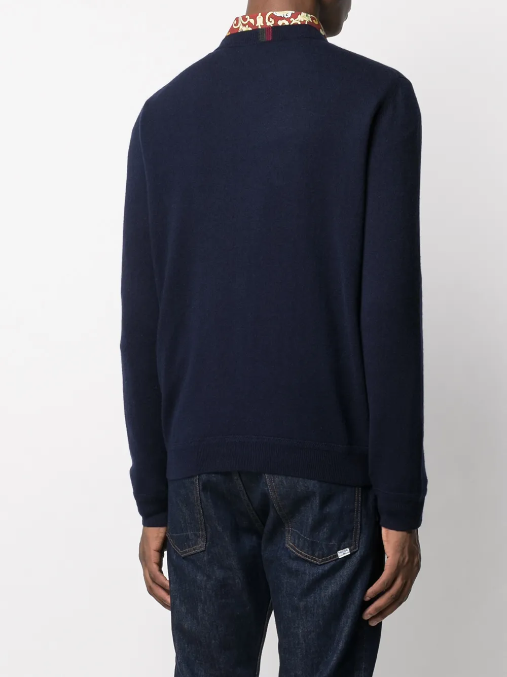 Gucci crew-neck Cashmere Sweatshirt | Blue | FARFETCH UK