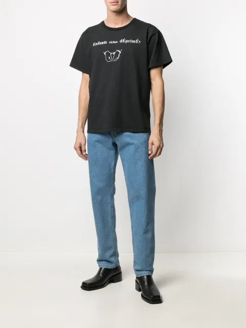 Enfants Riches Déprimés negative-print Short Sleeved T-shirt - Farfetch
