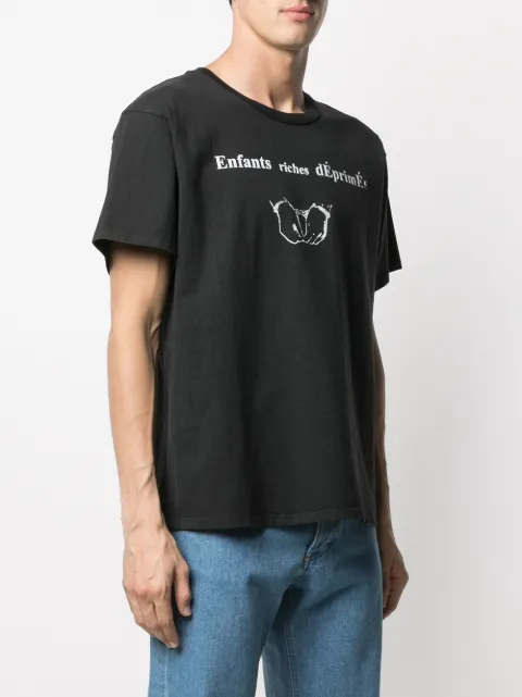 Enfants Riches Déprimés negative-print Short Sleeved T-shirt - Farfetch