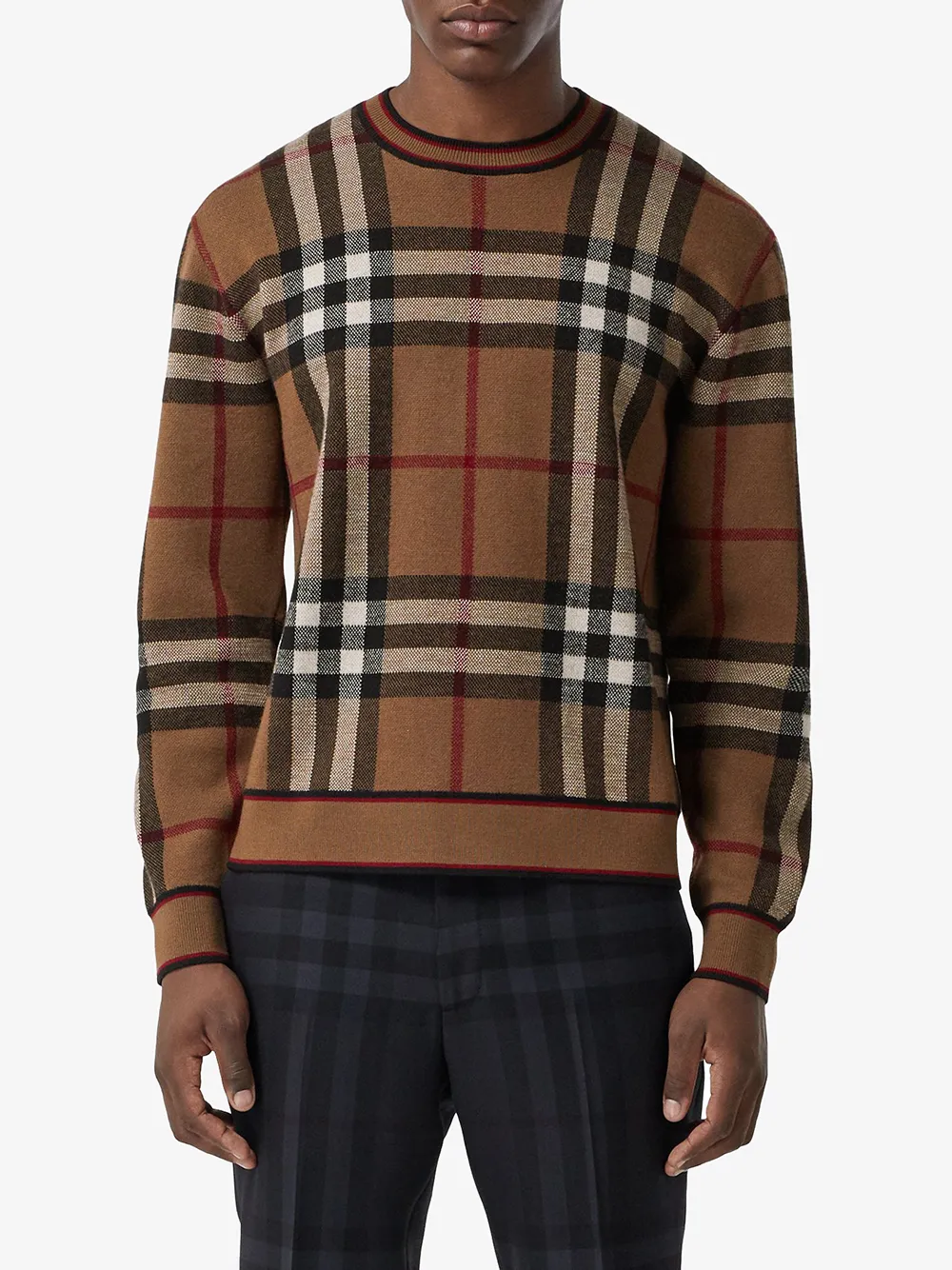 Burberry Check Print Jumper - Farfetch