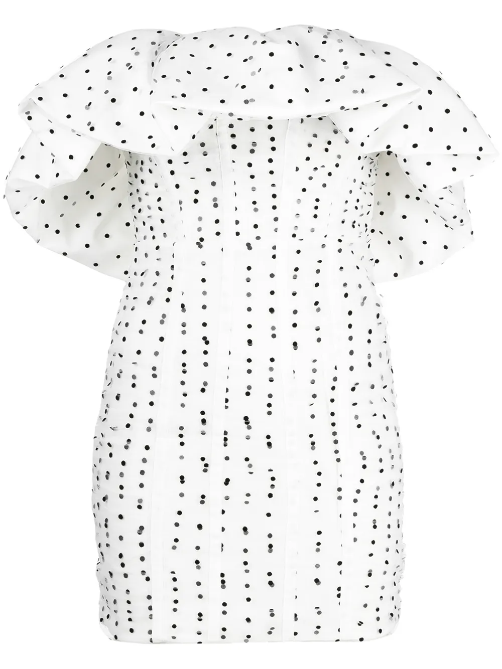 Shop Self Portrait Ruffled Sleeveless Polka Dot Dress With Express