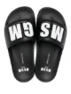 Shop MSGM logo-print slides with Express Delivery - FARFETCH