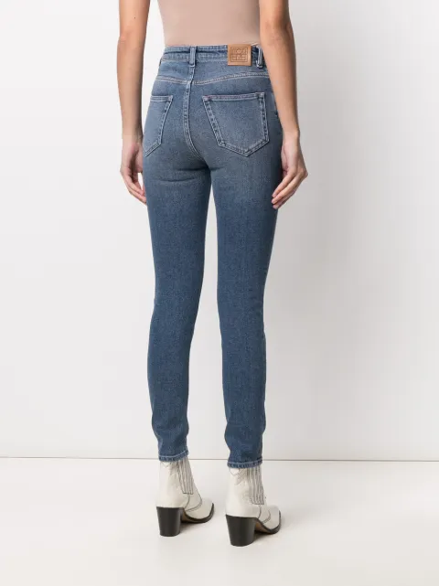 Totême blue high-waisted skinny jeans for women | 211234741 at Farfetch.com