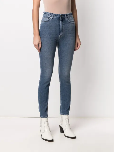 Totême blue high-waisted skinny jeans for women | 211234741 at Farfetch.com