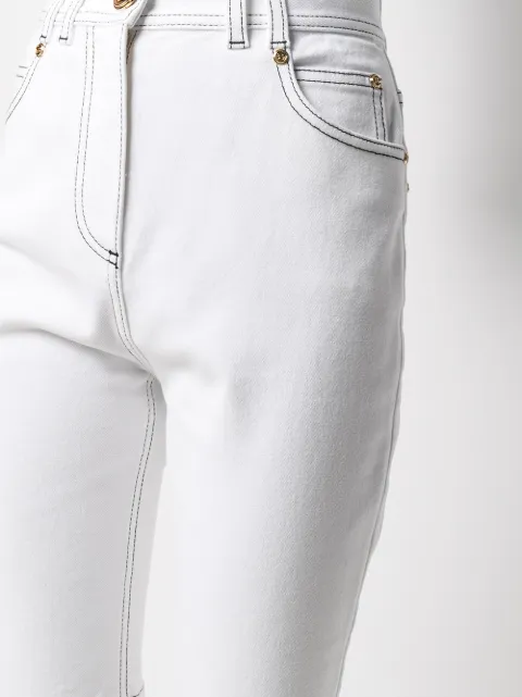 Balmain contrast-stitch knee-length Shorts - Farfetch