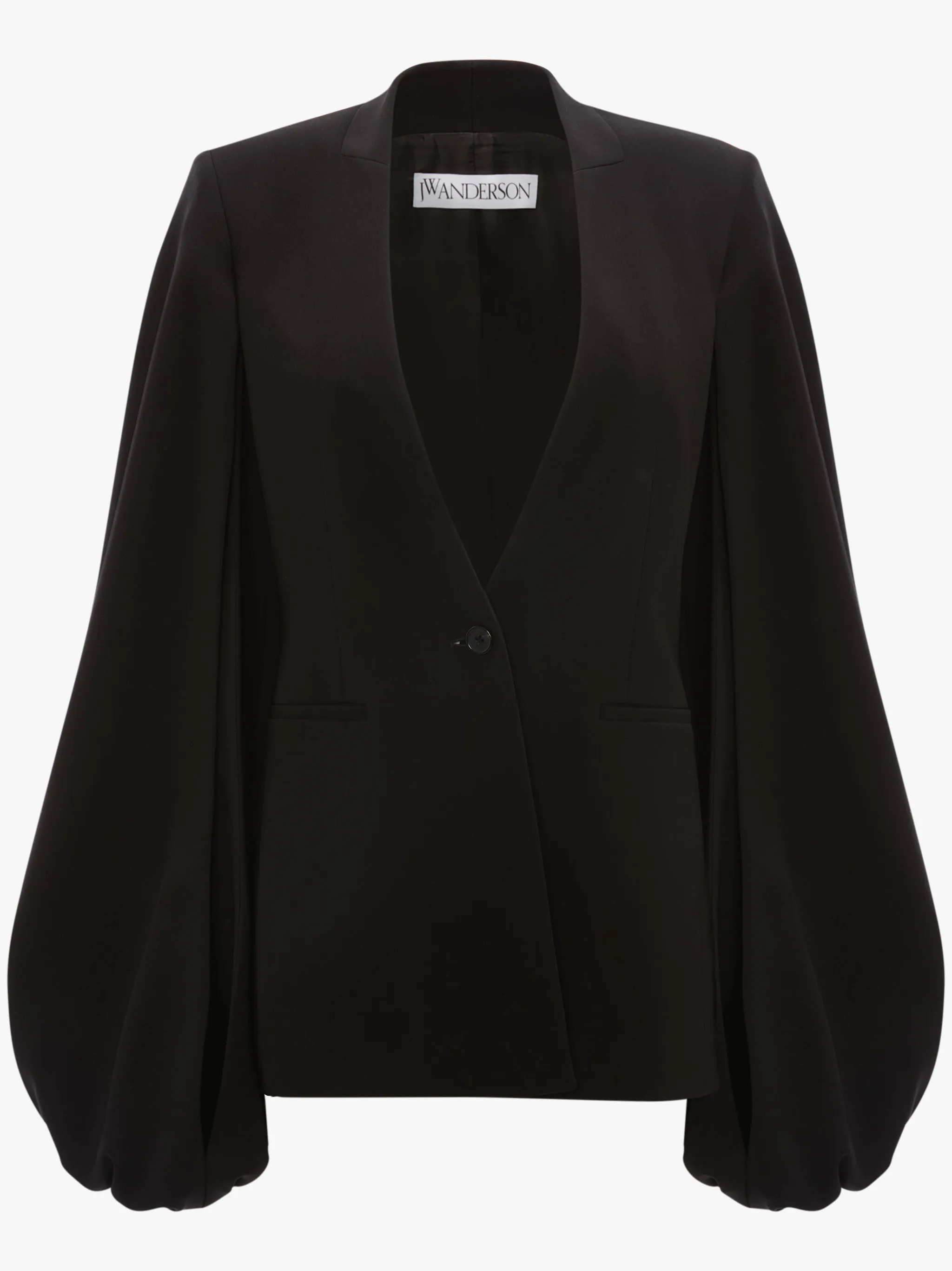 V-NECK BELL SLEEVE JACKET in black | JW Anderson