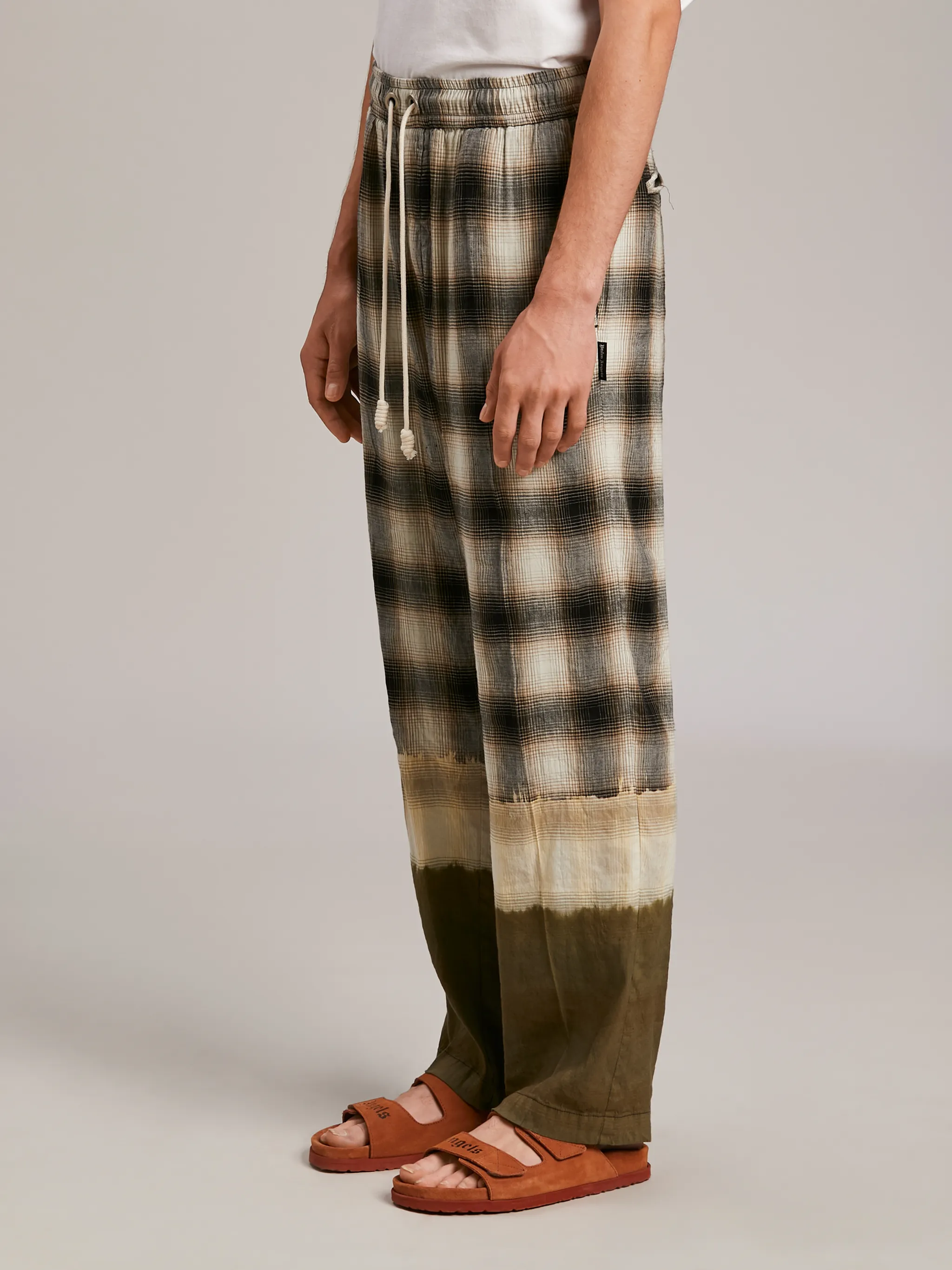 BLEACHED PANTS in neutrals - Palm Angels® Official