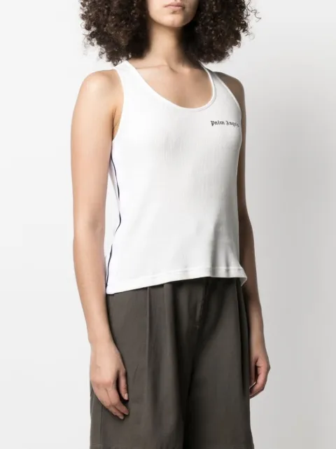 Palm Angels logo-print sleeveless tank top - FARFETCH