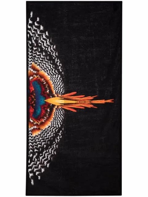 Shop Marcelo Burlon County of Milan Wings-motif beach towel with ...