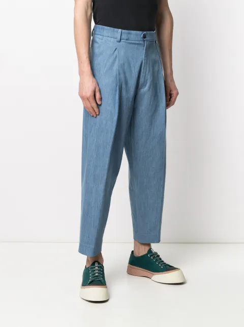 Shop blue Société Anonyme cropped straight-leg jeans with Express ...