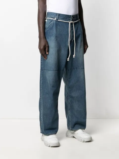 AMBUSH Drawstring wide-leg Jeans - Farfetch