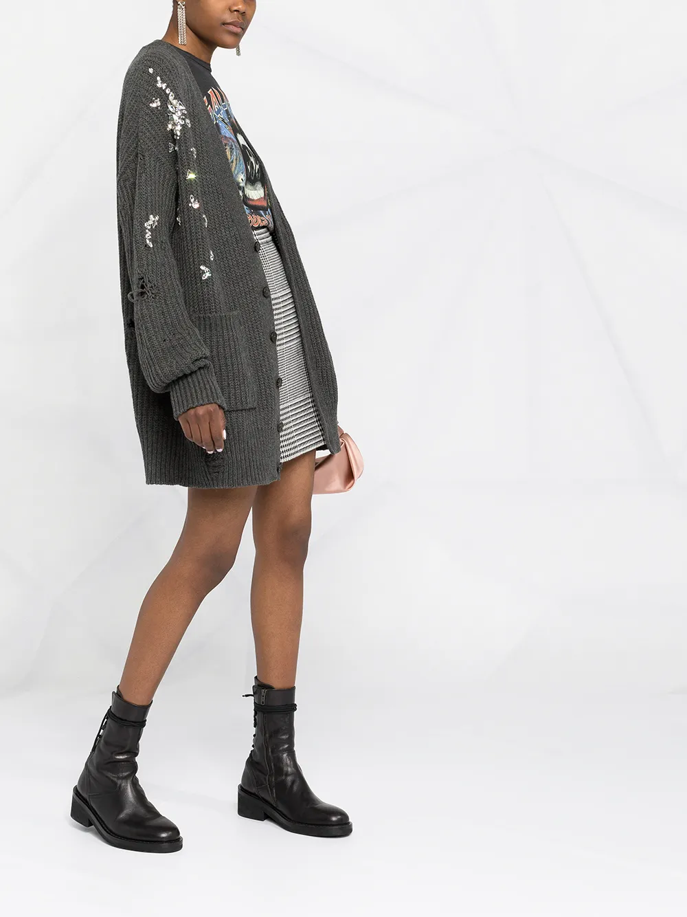 Dsquared2 crystal-embellished distressed-effect Cardigan - Farfetch