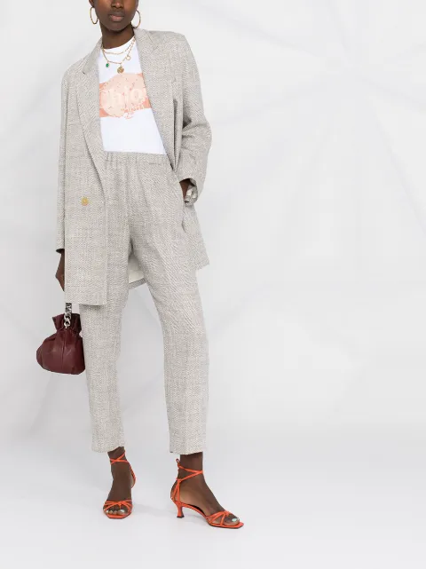 Forte Forte Chevron Knit Straight Leg Trousers - Farfetch