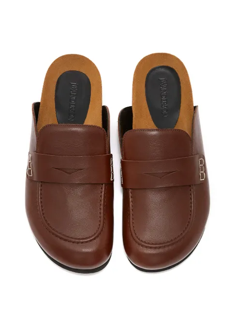 JW Anderson brown slip-on calf leather loafers for men | ANM36516A13012 ...