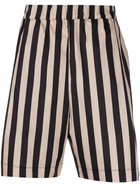 Laneus stripe-print Cotton Shorts - Farfetch