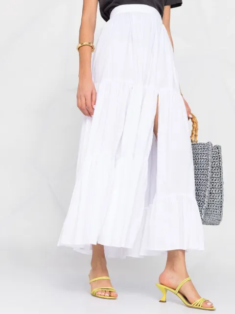 Shop TWINSET tiered midi skirt with Express Delivery - FARFETCH