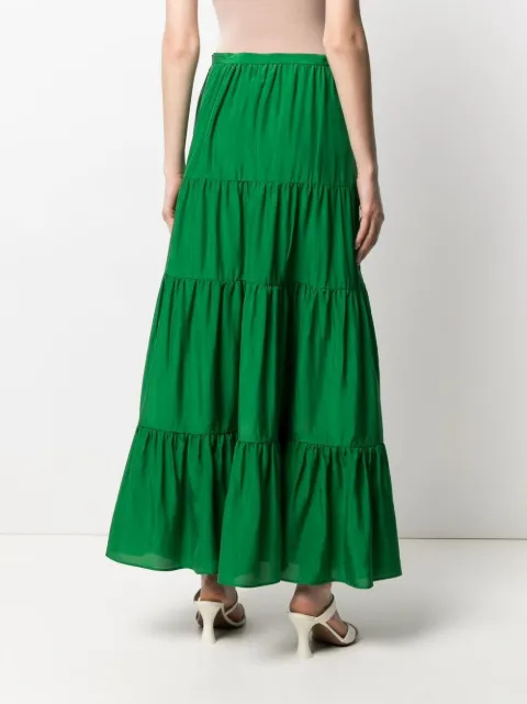 Kiton tiered silk maxi skirt - FARFETCH