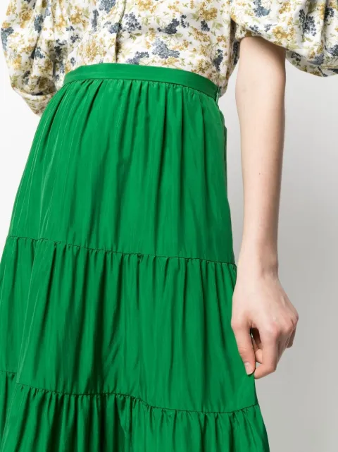 Kiton tiered silk maxi skirt - FARFETCH