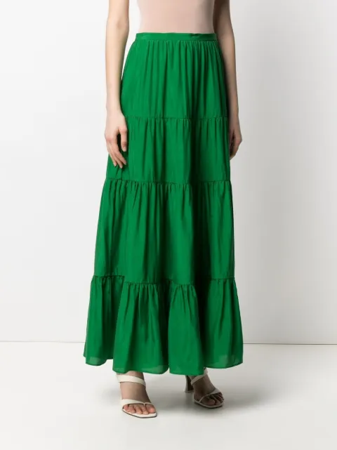 Kiton tiered silk maxi skirt - FARFETCH