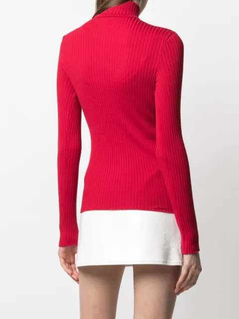 Courrèges Ribbed Knit Turtleneck Jumper - Farfetch