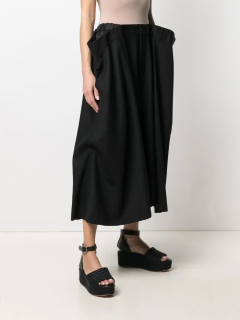Comme Des Garçons Noir Kei Ninomiya wide-leg Cropped Trousers - Farfetch
