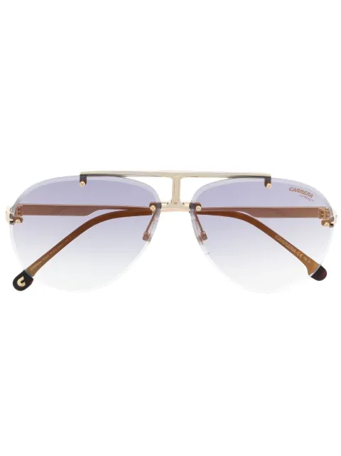 Carrera Rimless Pilot Frame Sunglasses Farfetch