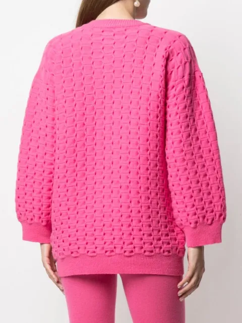 AMI AMALIA honeycomb-knit Wool Cardigan - Farfetch