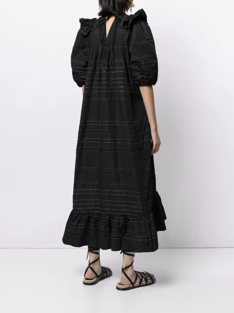 LUG VON SIGA Striped puff-sleeve Maxi Dress - Farfetch