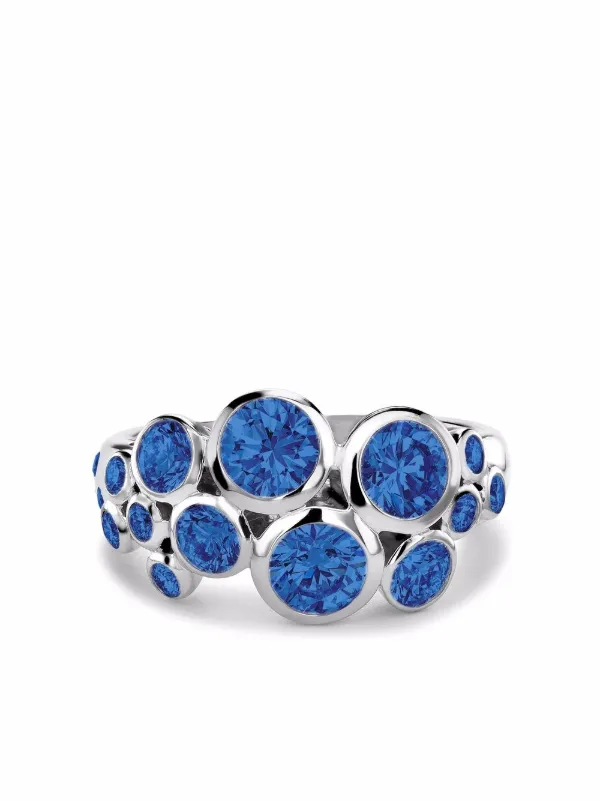 Pragnell 18kt White Gold Bubbles Blue Sapphire Cocktail Ring Silver FARFETCH