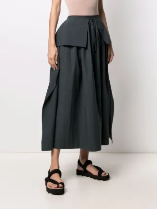layered mid-length skirt | Uma Wang - idollook