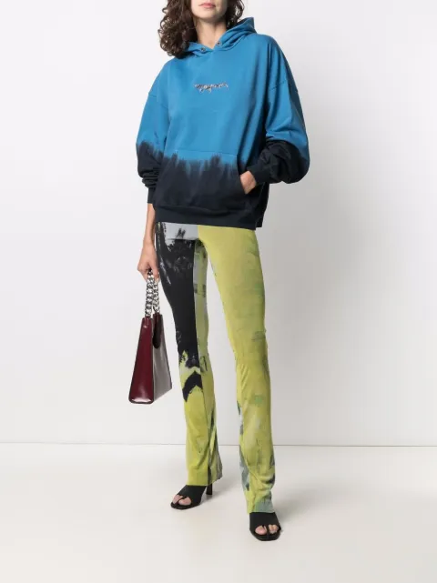 Shop Ottolinger tie-dye embroidered-logo hoodie with Express Delivery ...