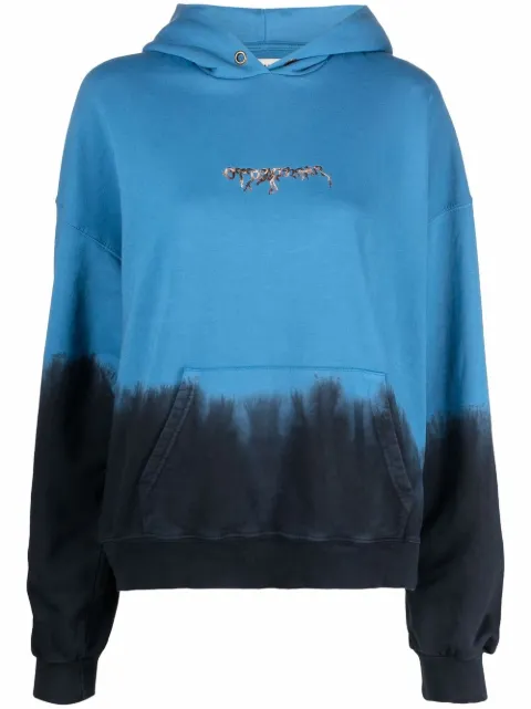 Shop Ottolinger tie-dye embroidered-logo hoodie with Express Delivery ...