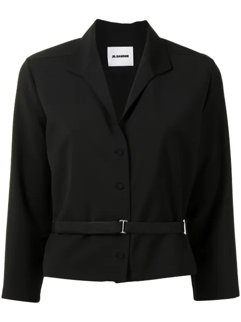 Jil Sander V-neck Belted Shirt - Farfetch