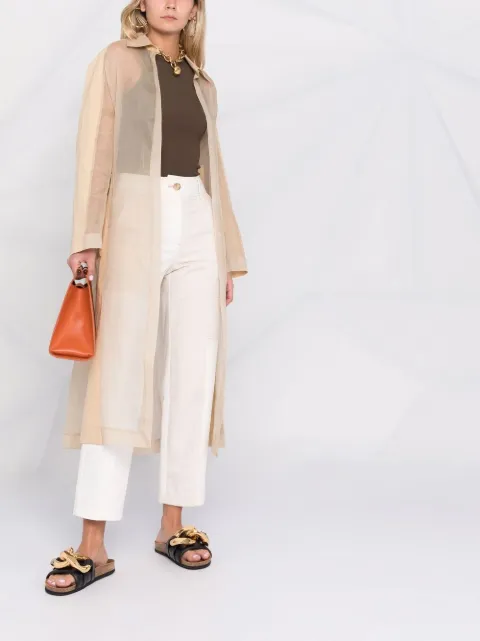 Gentry Portofino semi-sheer long-length Coat - Farfetch