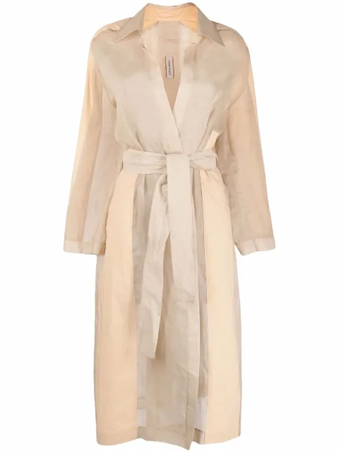 Gentry Portofino semi-sheer long-length Coat - Farfetch
