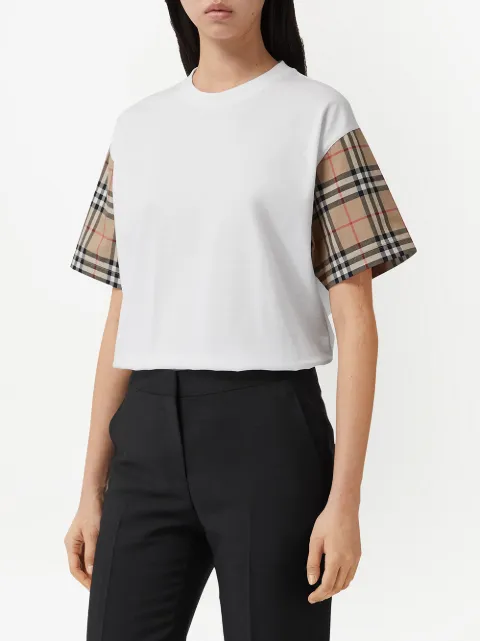 Playera con motivo Vintage Check Burberry - Compra online - Envío ...