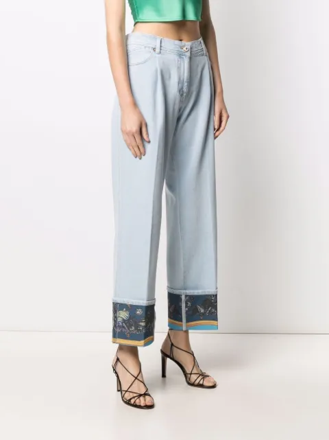 Versace turn-up cuff wide-leg jeans - FARFETCH